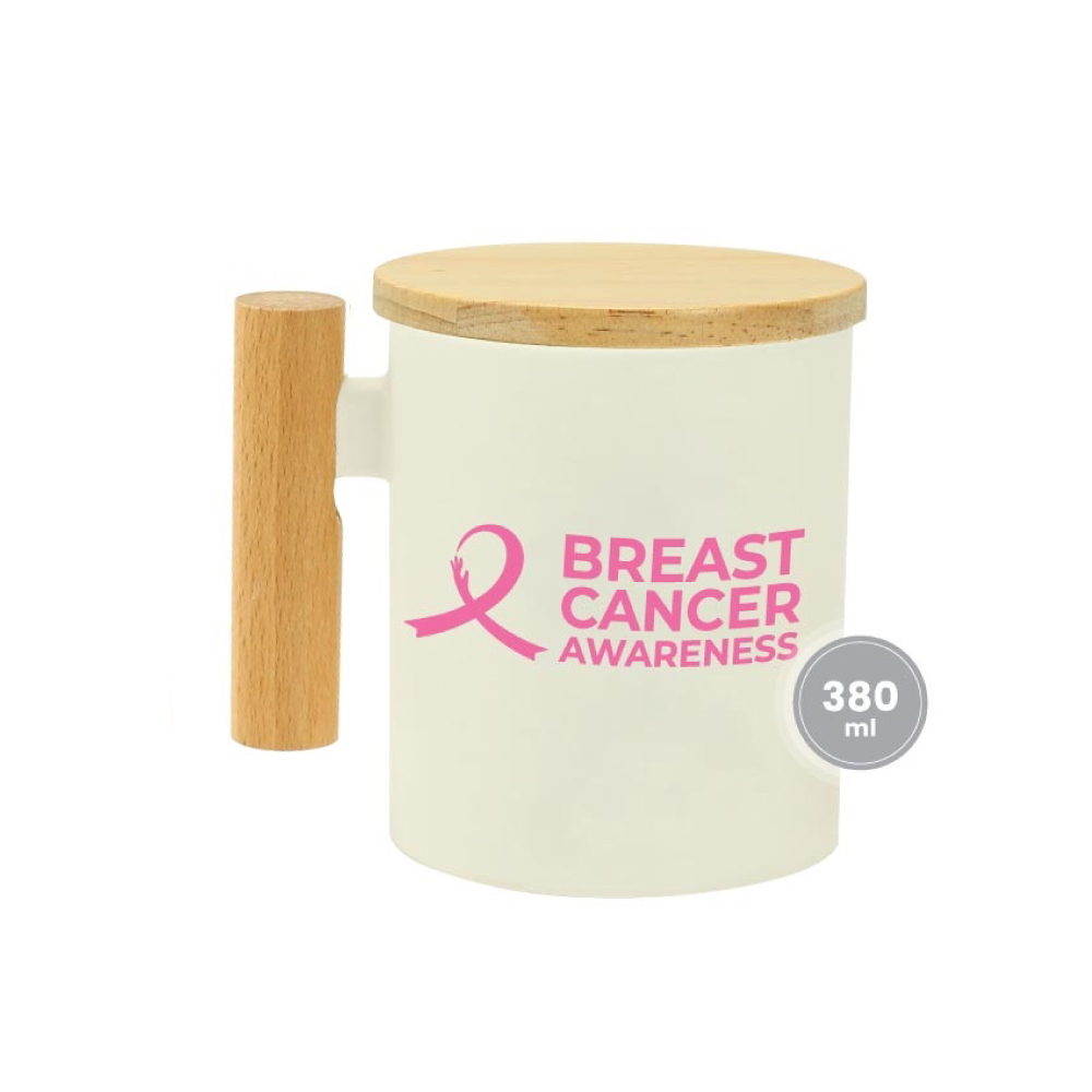 Ceramic Coffee Mugs with Breast Cancer Awareness Logo | Promotional ...
