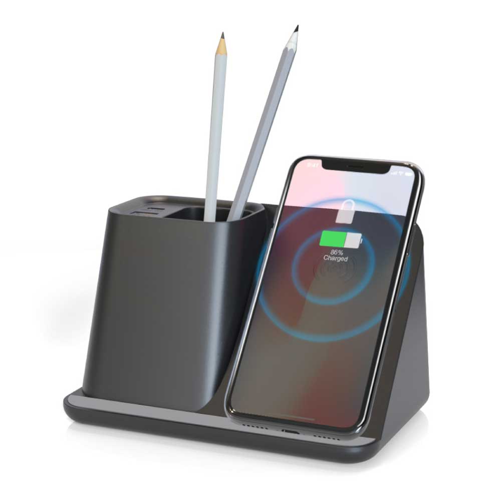 Multifunction Pen Holder with Wireless Charging | Promotional Gifts ...