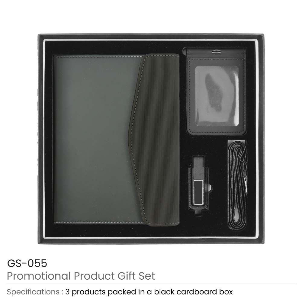Promotional Gift Sets with Black Cardboard Gift Box | Promotional Gifts ...
