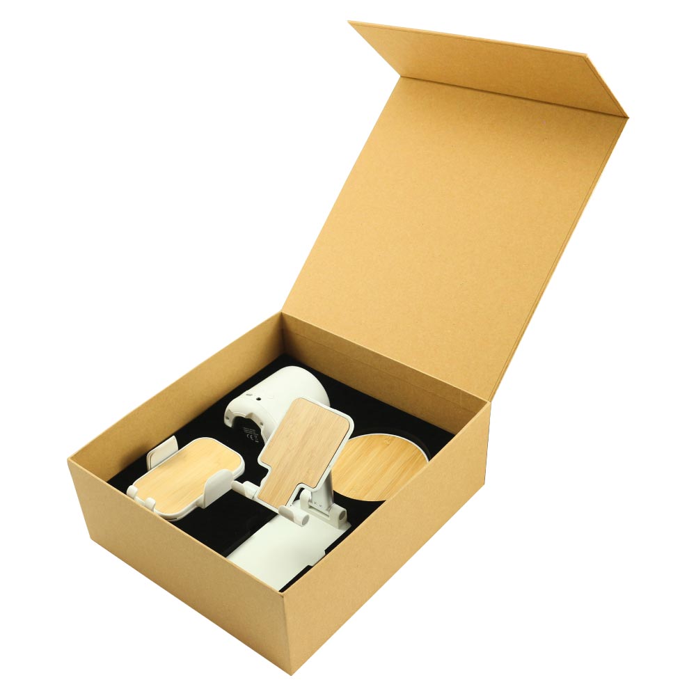 Promotional Tech Gift Sets with Brown Cardboard Gift Box | Promotional ...