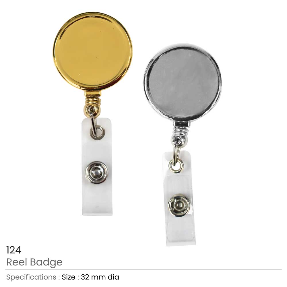 Round Metal Reel Badges | Promotional Gifts, Customised Gifts, Uniforms ...