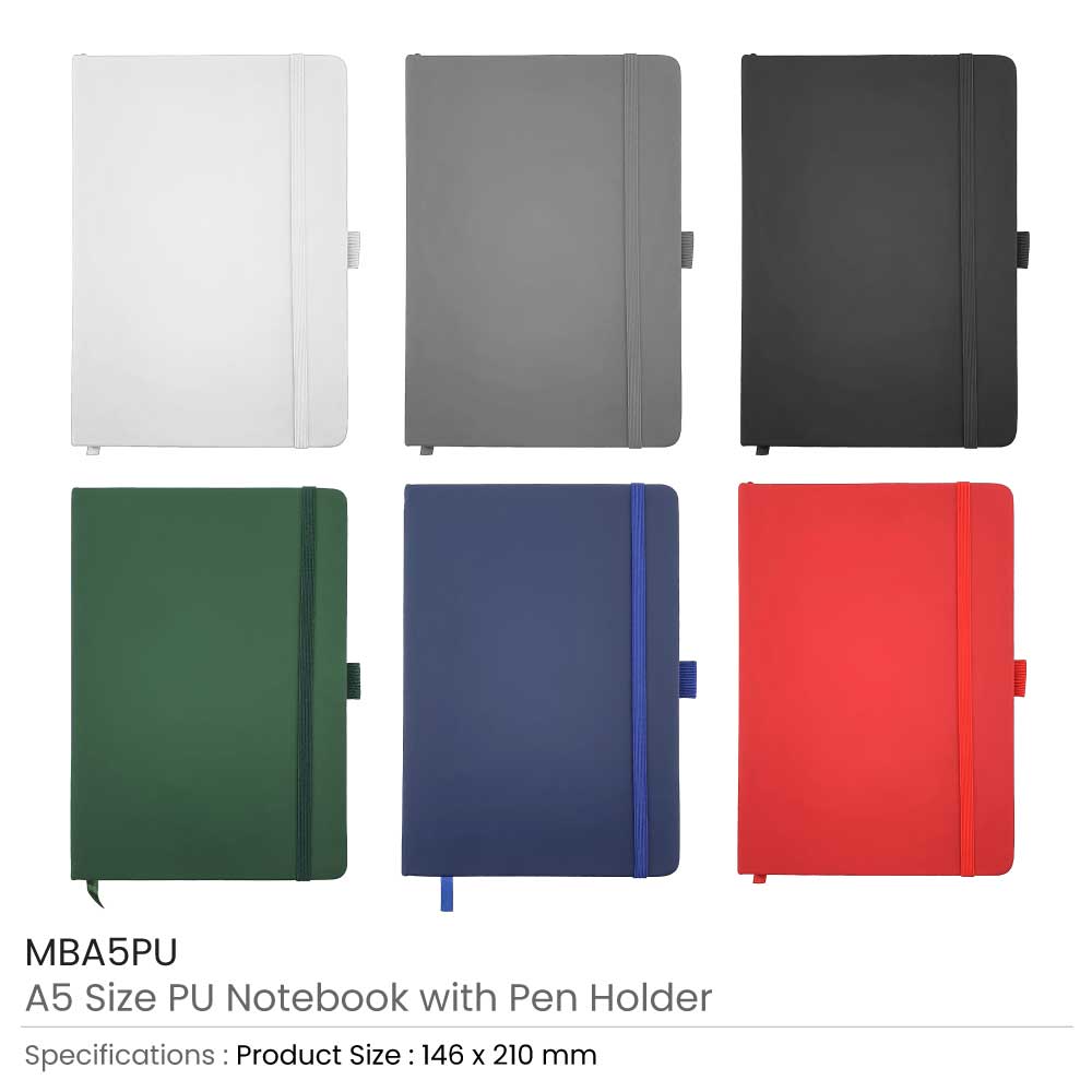 PU Notebook with Pen Holder | Promotional Gifts, Customised Gifts ...