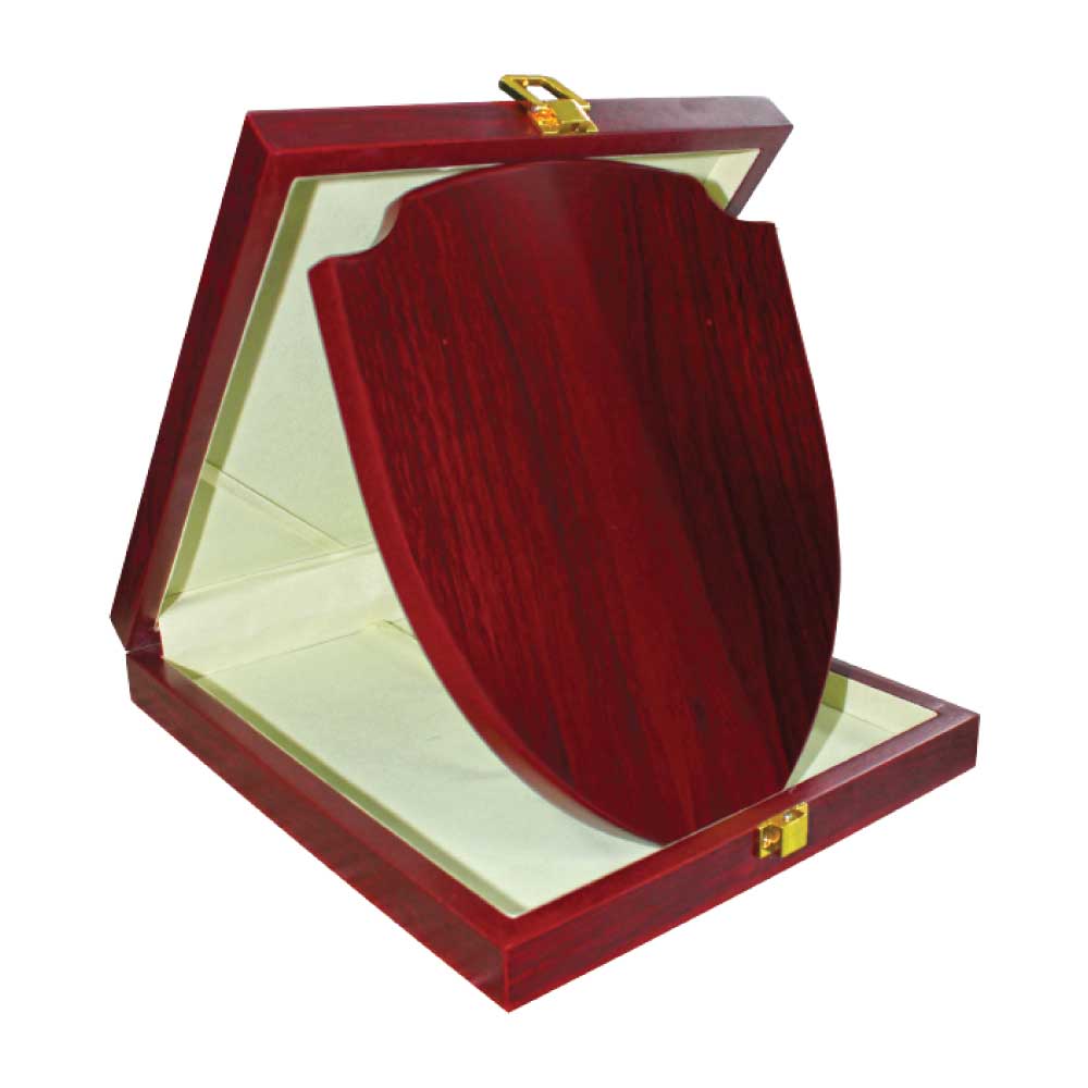 Shield Shaped Wooden Plaque with Box | Promotional Gifts, Customised ...