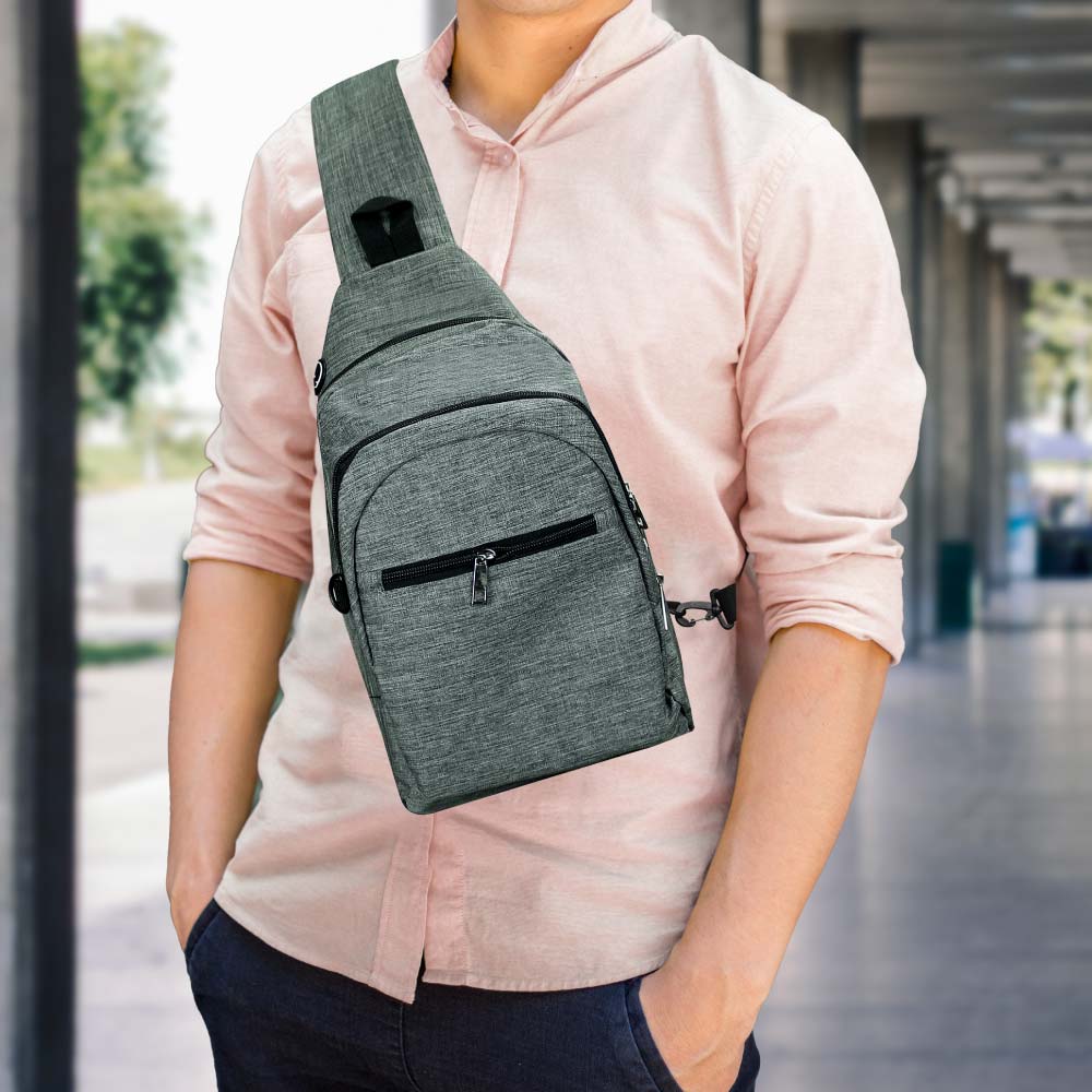 Triangular Sling Crossbody Bags with Headphone Hole | Promotional Gifts ...